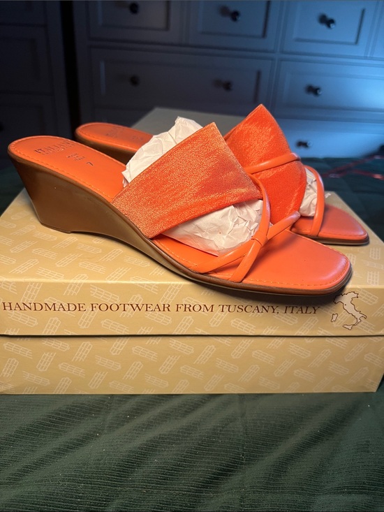 Italian Shoemakers | Shoes | Italian Shoemakers Bright Orange Satin ...